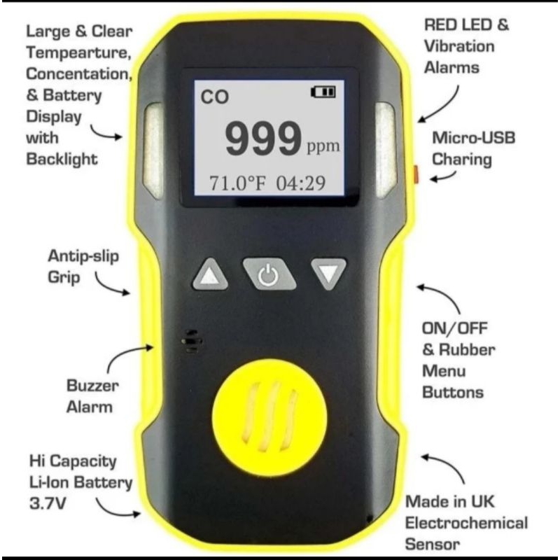 Jual H2S Gas Detector Bosean Hydrogen Sulfide Monitor BH90A Tester BH ...