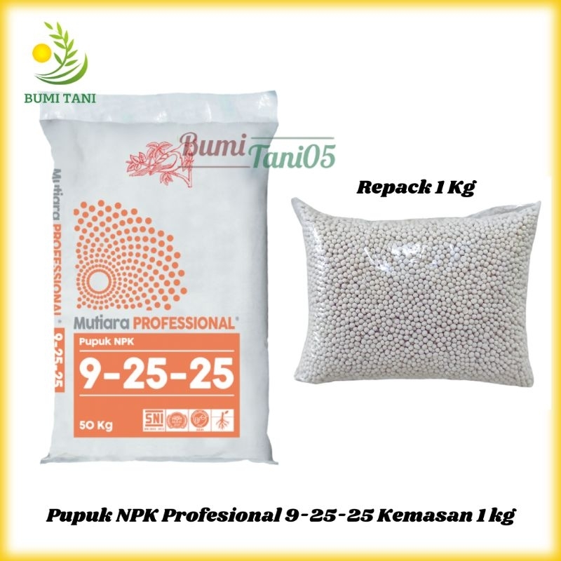 Jual Pupuk Meroke NPK Mutiara Professional 9-25-25 Kemasan Repack 1 Kg ...