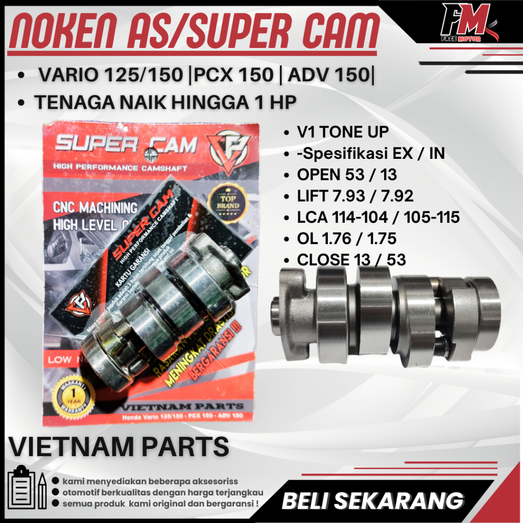 Jual Noken as Racing vietnam parts vario 125 vario 150 PCX ADV 150 ...