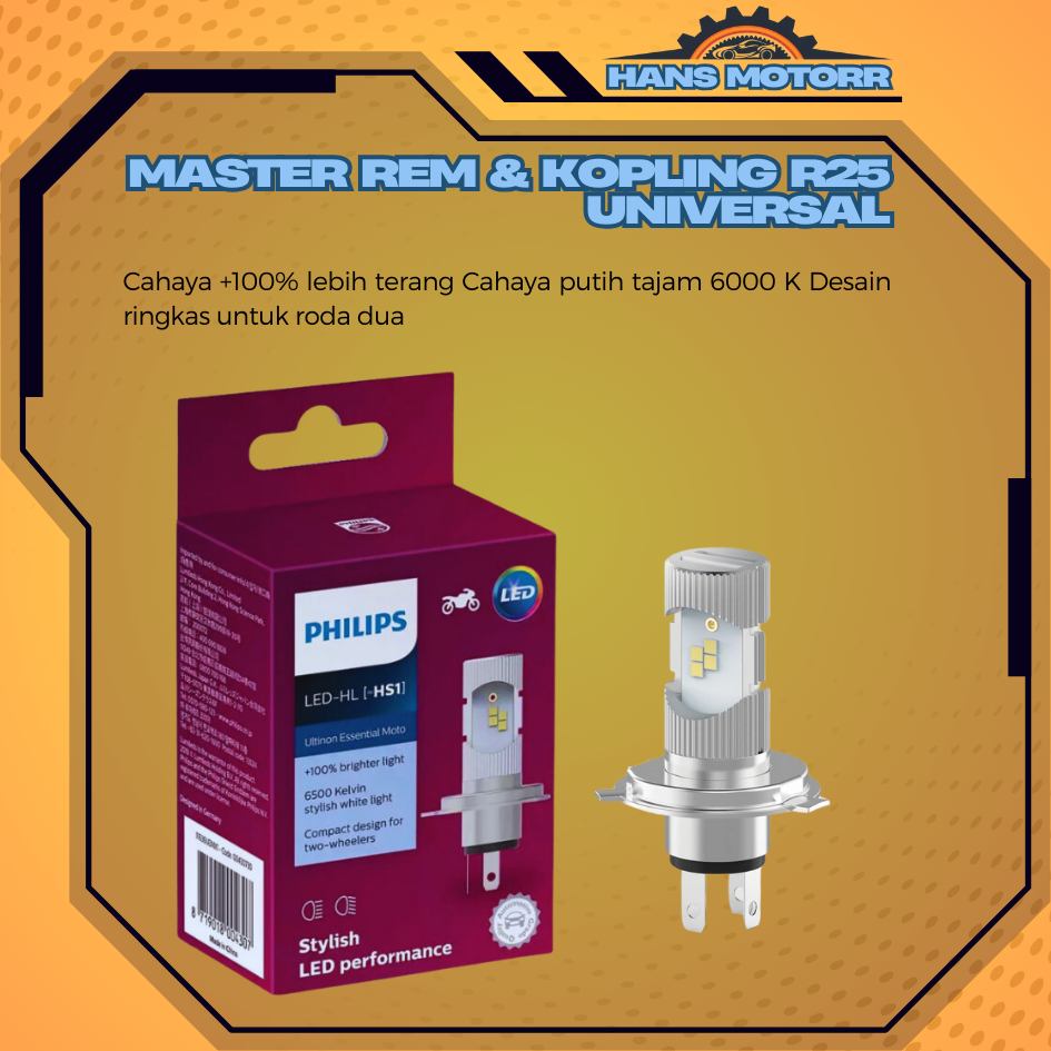 Jual LED-HL HS1 PHILIPS DEPAN MOTOR HSI H4 LED-HL M5 PUTIH T19 H4 VIXION BYSON R15 VERZA CB150R ...