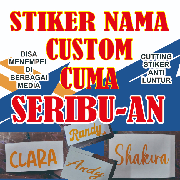 Jual Cutting Sticker , Sticker Custom, Custom Nama , Custom Brand ...