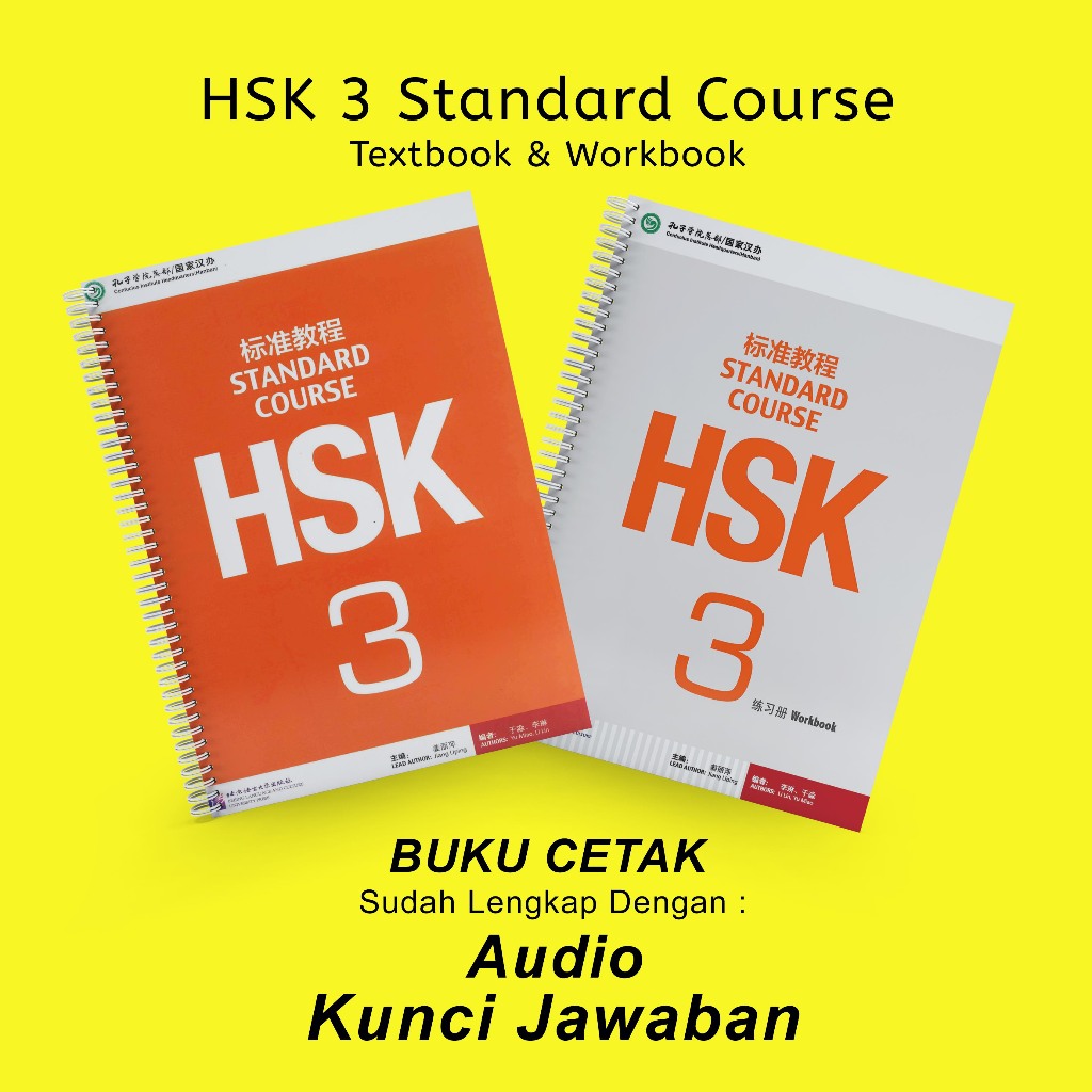Jual HSK 3 Standard Course Buku Cetak Textbook dan Workbook Lengkap dengaan Audio dan Kunci ...
