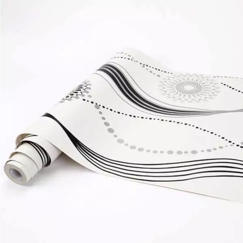 Jual Wallpaper Dinding Motif Cakra Hitam Ukuran 7 s/d 8m X 45cm ...