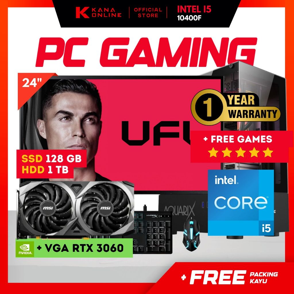 Jual PC GAMING INTEL CORE I5 10400F RAM 16GB DDR4 HDD + SSD VGA 12GB FULLSET | Shopee Indonesia