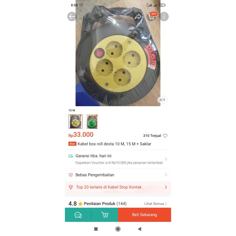 Jual Kabel Roll Box dexta 10 meter | Shopee Indonesia