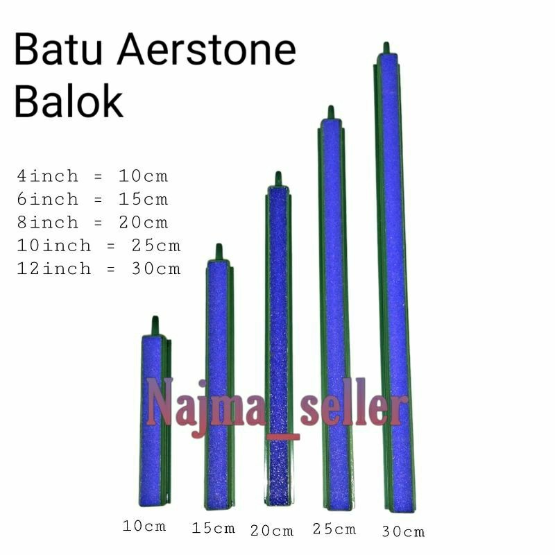 Jual Airstone Balok airstone batang. Batu gelembung aerator aquarium ...