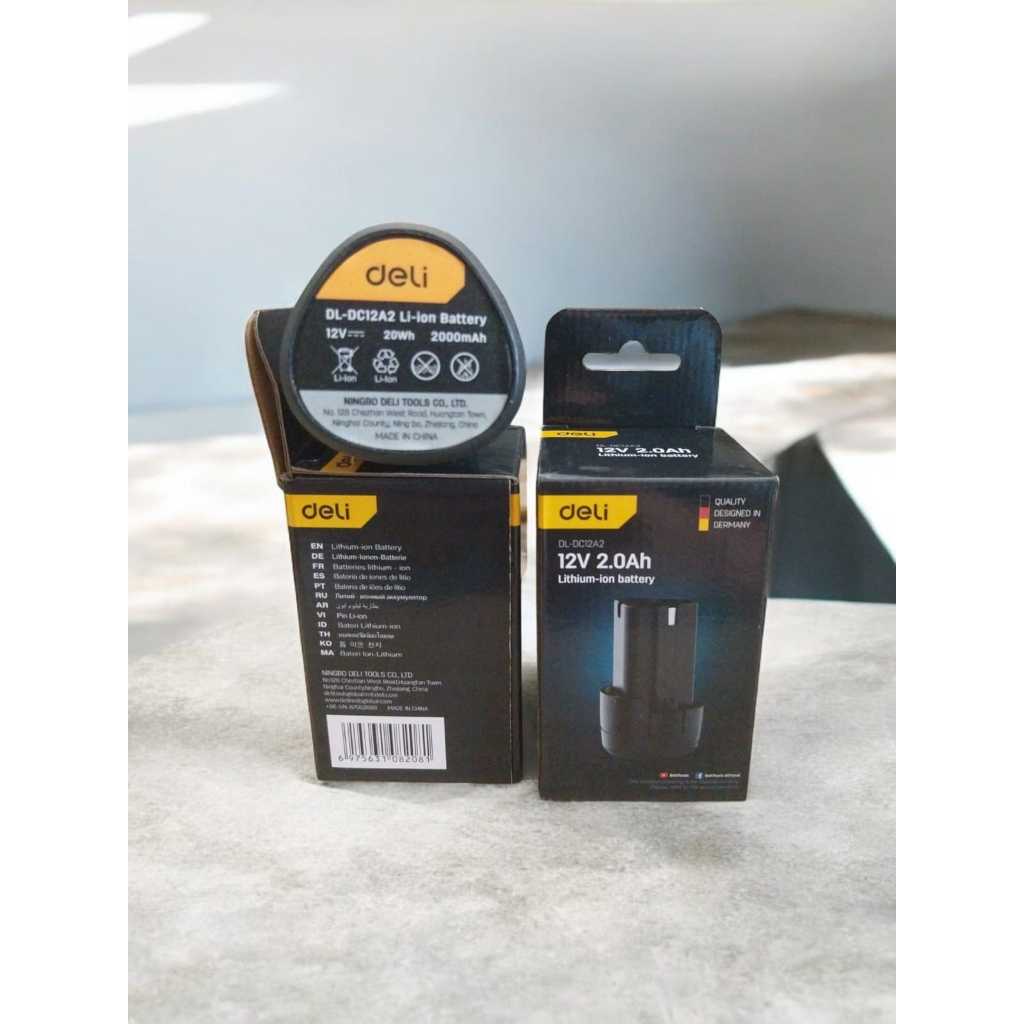 Jual Deli Lithium-ion Battery EDL-DC12A2 - Baterai Mesin Bor Deli | Shopee Indonesia