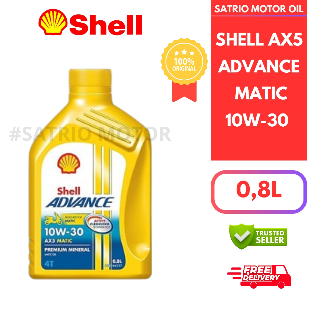 Jual OLI SHELL AX5 MOTOR MATIC 10W-30 800L ORIGINAL | Shopee Indonesia