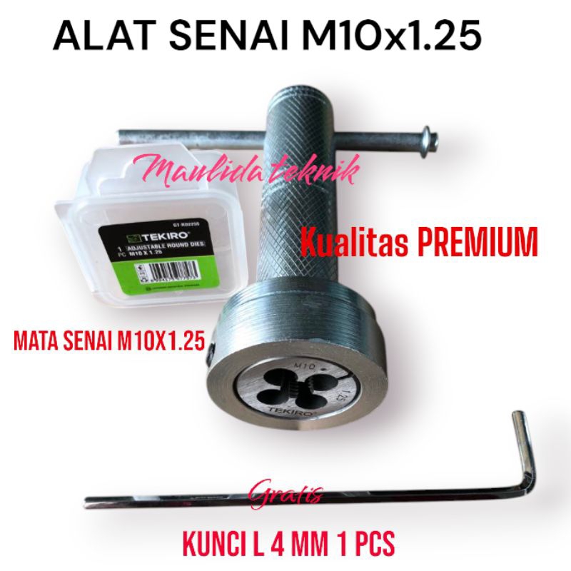Jual TEKIRO Alat senai Baut Kruk as M10x1.25 / alat snei m10x1.25 ...
