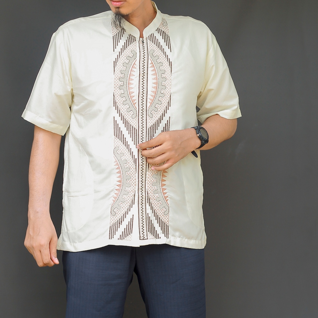 Jual Baju Koko KHUSUS BROKEN WHITE kode BW 2 Muslim Pria Dewasa Lengan ...