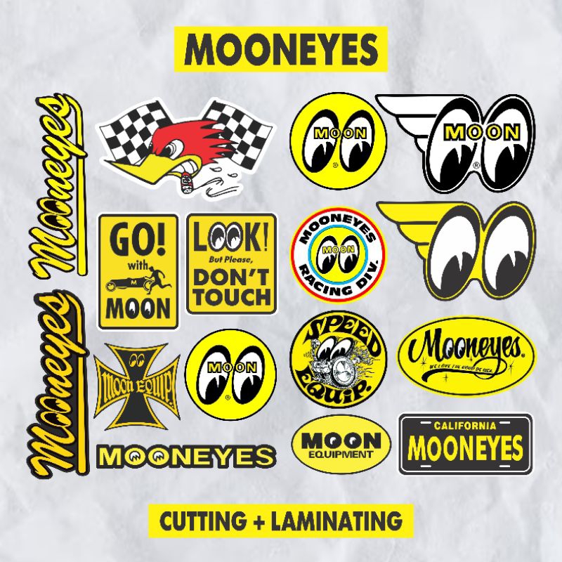 Jual STIKER MOONEYES RACING RETRO KEREN STIKER MATA UNTUK MOTOR HELM ...