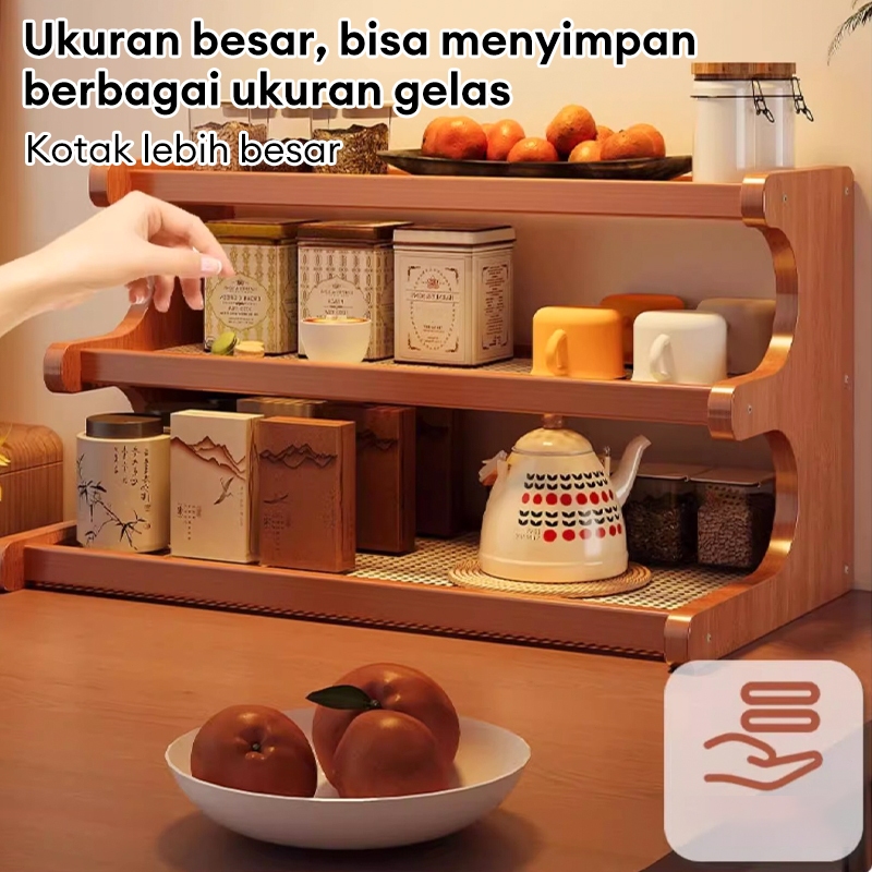 Jual Rak Kayu Aesthetic Rak Susun Minimalis Rak Bumbu Dapur Rak ...