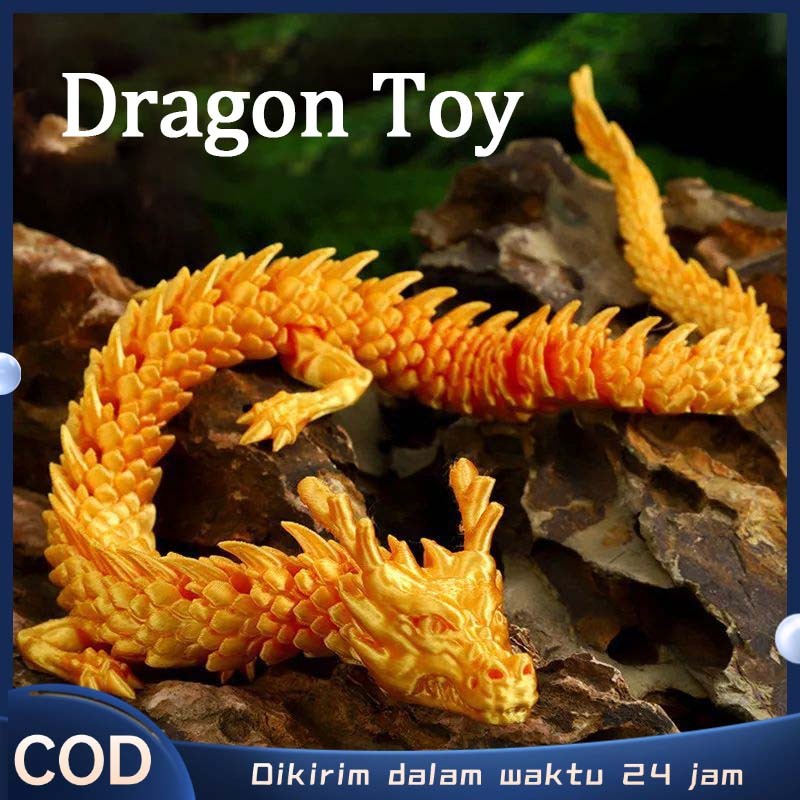 Jual 3d Articulated Dragon Toy Ornamen Patung Cetak Mainan Anak Naga ...