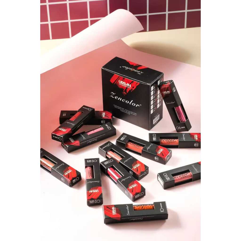 Jual ORIGINAL ZENCOLOR Urban Lip Cream Matte Moisturizer Liquid Lipstik ...