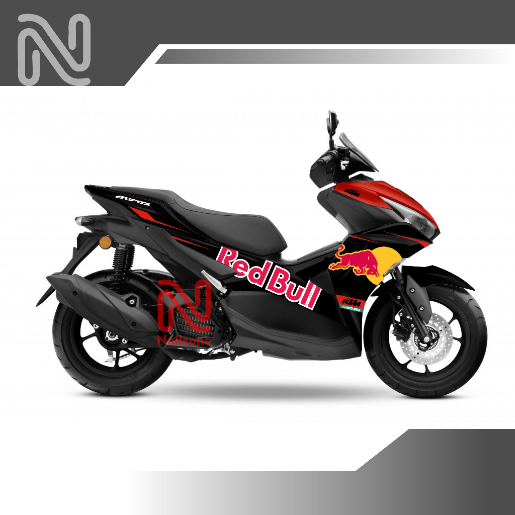 Jual Custom sticker Decal full body YAMAHA AEROX 155 REDBULL | Shopee ...