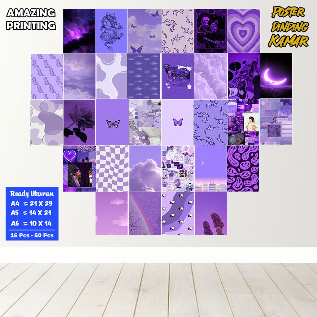 Jual Poster Dinding Kamar purple / Poster Dinding purple aesthetic ...