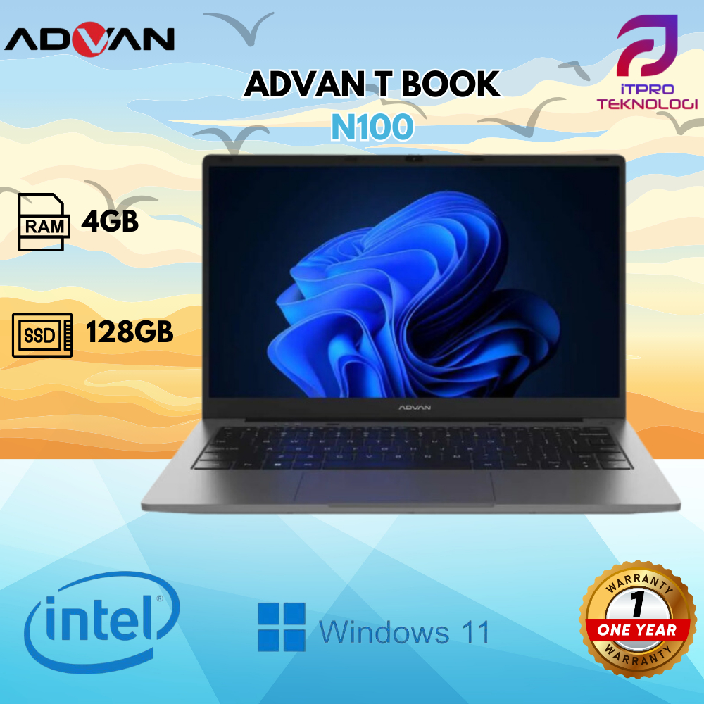 Jual Laptop ADVAN TBOOK INTEL N100 4Gb/128GB 14" HD FREE Windows 11 | Shopee Indonesia