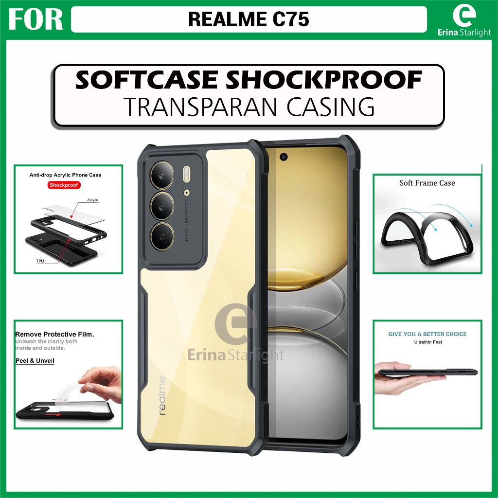 Jual Casing HP Realme C75 C75x Case Fusion Casing Tembus Transparan ...
