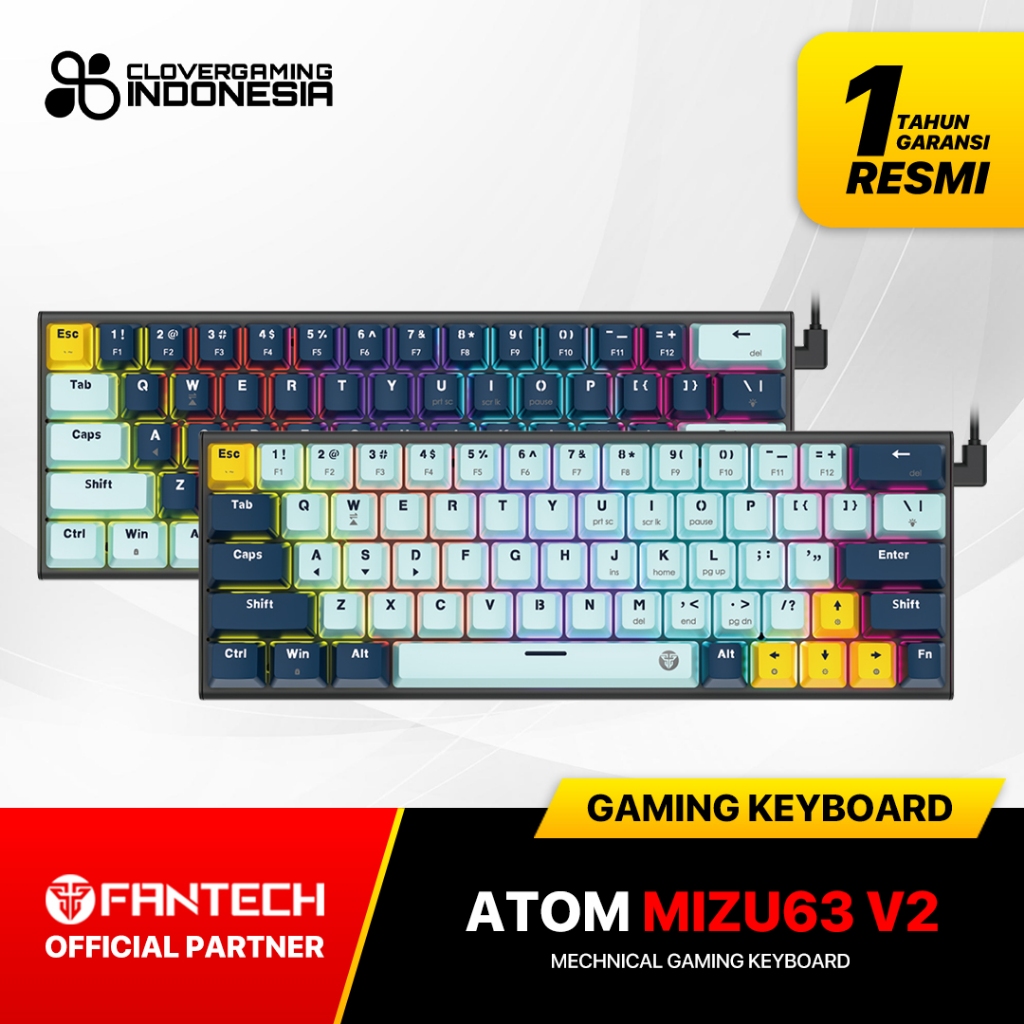 Jual Fantech Atom63 Atom-63 MK874V2 Mizu Edition Wired Mechanical ...