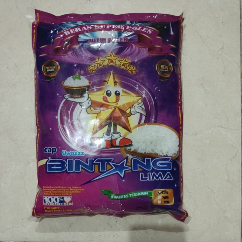 Jual Beras Zakat 2,5 Kg cap Bintang Lima | Shopee Indonesia