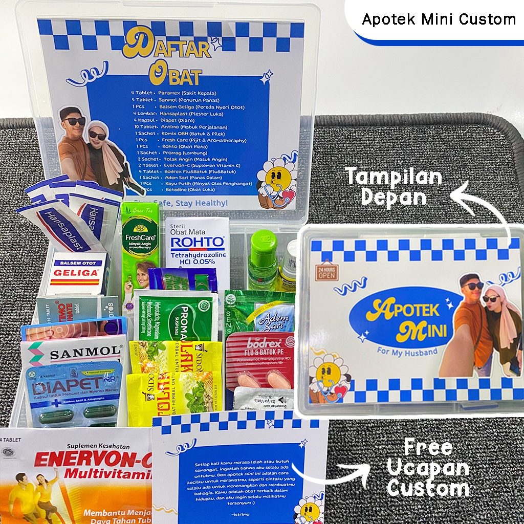 Jual (COD) Apotek Mini Custom Gift Box Kado Untuk Pasangan Emergency ...