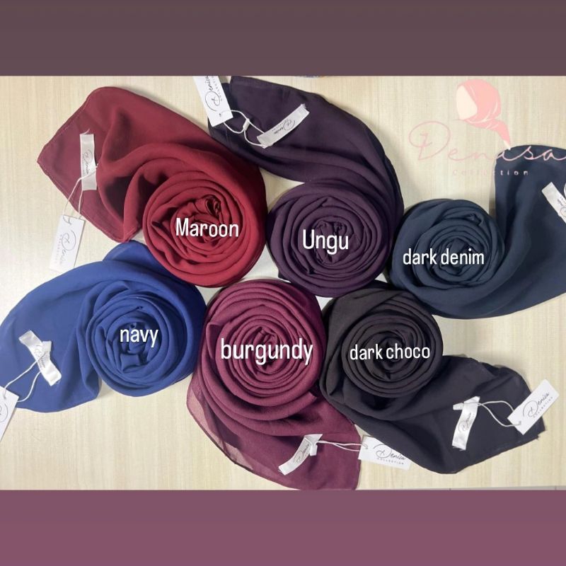 Jual Hijab Plain Square - Kerudung Segi Empat Premium Jahit Tepi Mudah ...