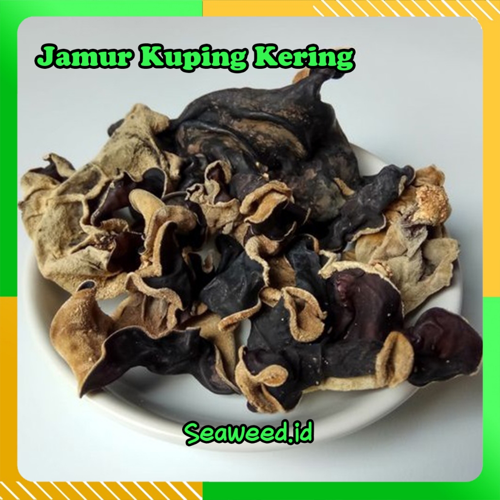 Jual Jamur Kuping Kering 50 / 100 GRAM | Jamur Hitam Kering GRADE A ...