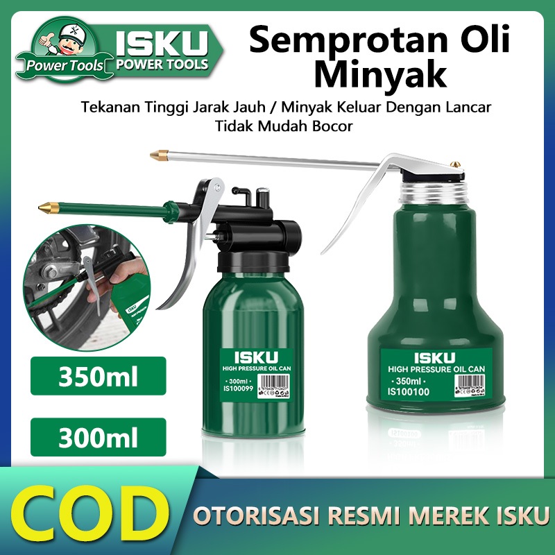 Jual ISKU Oli Can 300ml/350ml High Pressure Botol Pompa Oli Metal pot ...