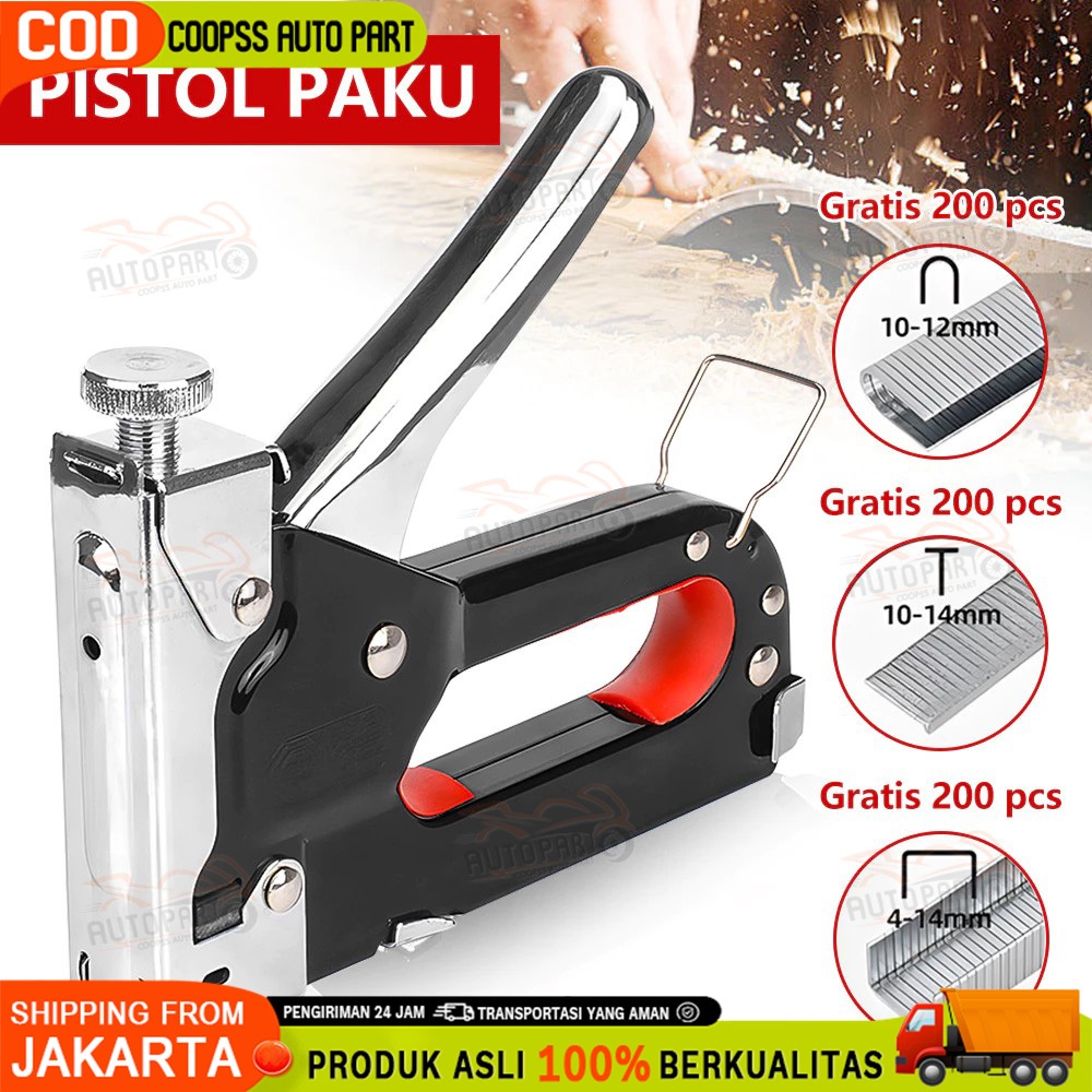 Jual 3in1 Staples Stapler Staple Gun Paku 3 In 1 Pistol Kuku DIY ...