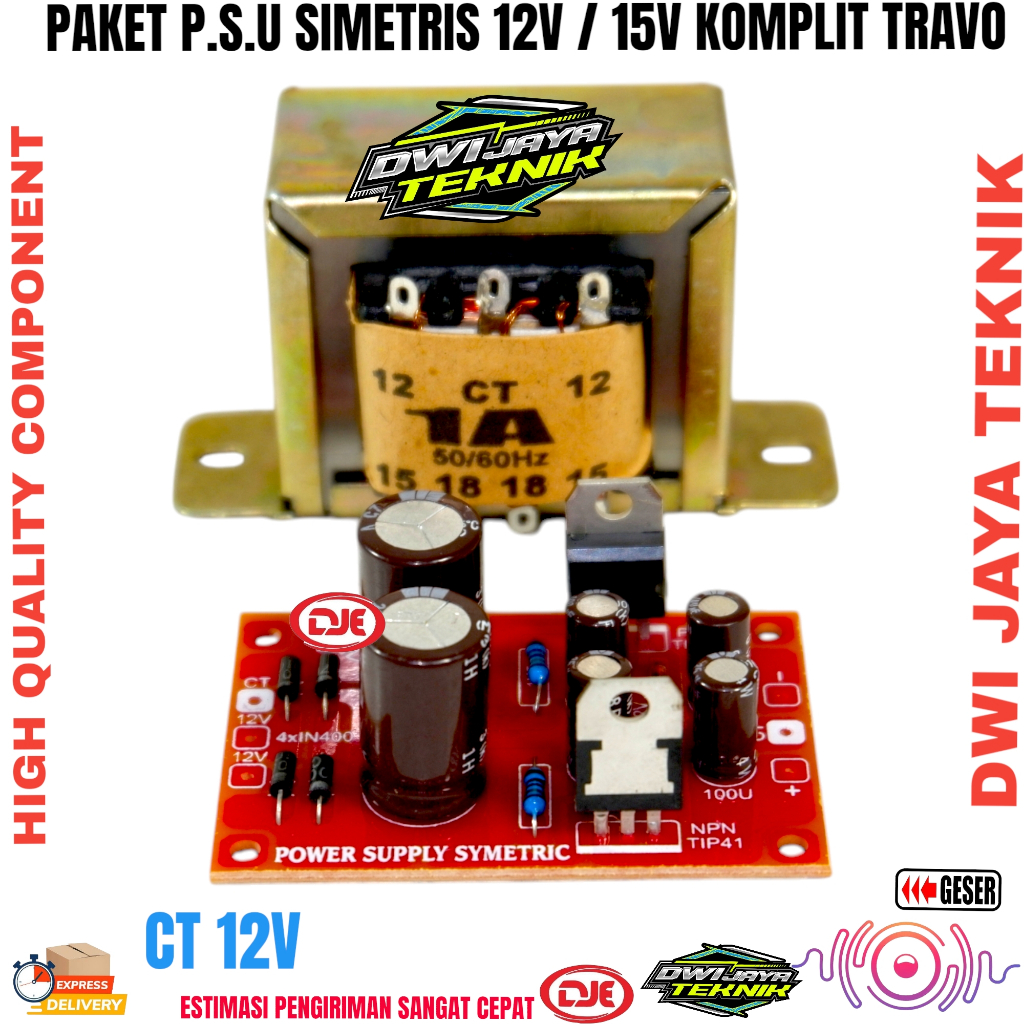 Jual Psu Simetris Ct 12,15v 1A Komplit Trafo | Shopee Indonesia