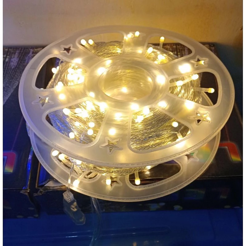 Jual Lampu dekorasi natal tumblr 50m 50 meter ada sambungan kuning warm ...