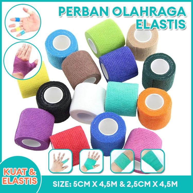 Jual Perban Olahraga Elastis 5CM X 4,5M / 2,5CM X 4,5M Pertolongan ...
