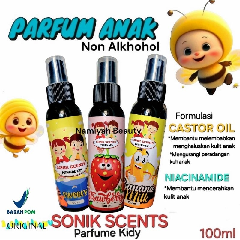Jual Paket 3pcs Parfum Anak Parfum Kidy Sonik Scents Original 100ml Non ...