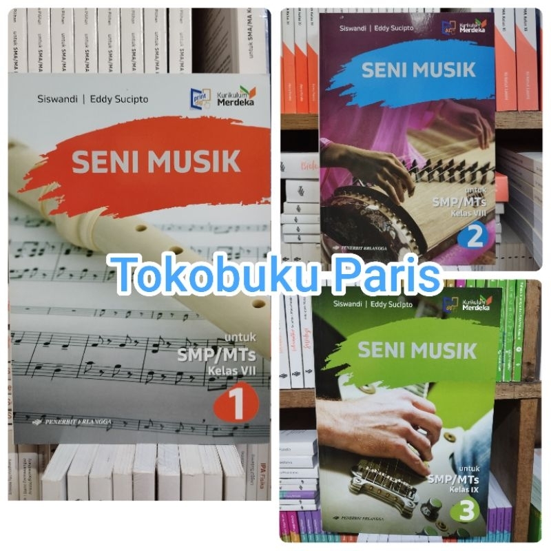 Jual ORI Buku Siswa Seni Musik smp mts kelas 1 7 VII, 2 8 VIII, 3 9 IX Kurikulum Merdeka ...