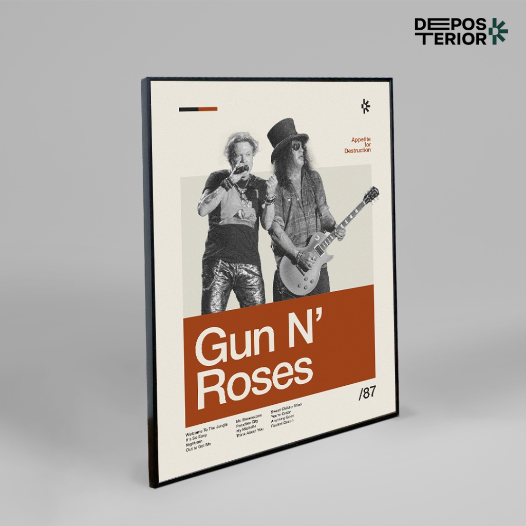 Jual Poster Frame Gun N'Roses Cover Album Frameblock | Shopee Indonesia