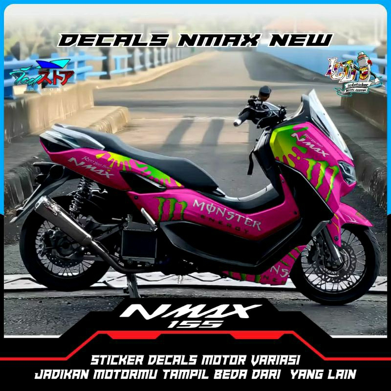 Jual Decal Sticker Nmax New 2020 Old Turbo Motif Monster Energy Full ...