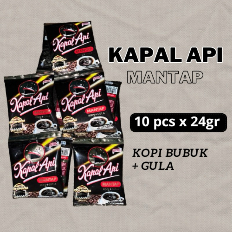 Jual KAPAL API Mantap Kopi + Gula | Shopee Indonesia