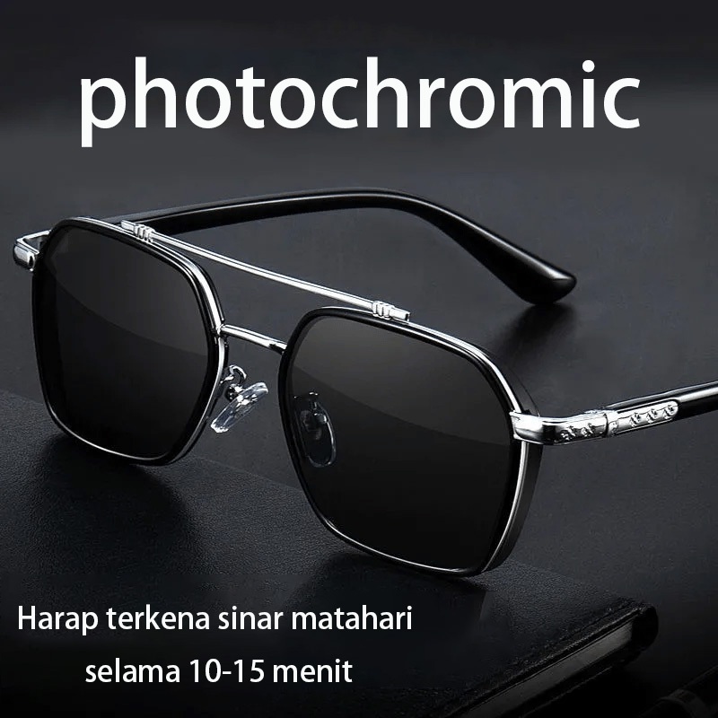 Jual Kacamata Hitam Fotokromik Kacamata Terpolarisasi Pria Premium Kacamata Anti UV | Shopee ...
