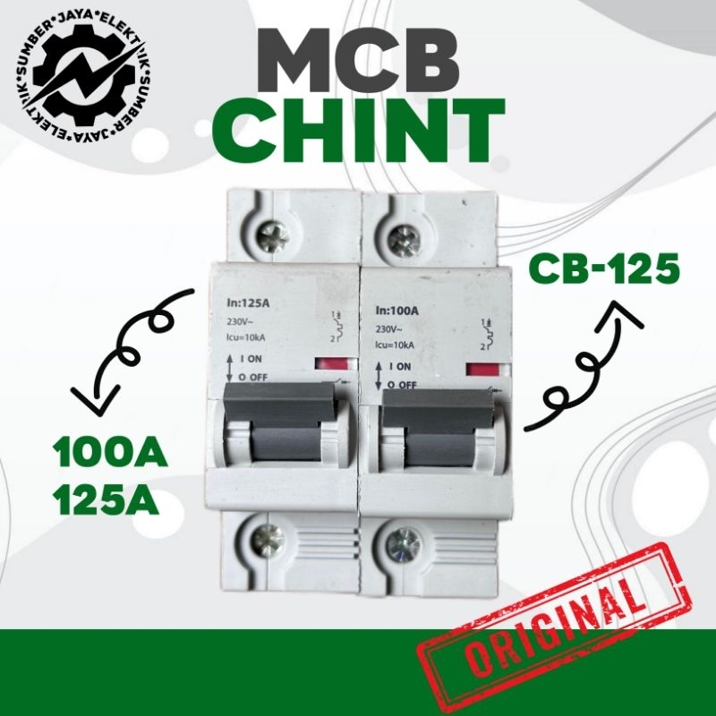 Jual MCB CHINT CB-125 100A, 125A SECOND ORIGINAL DI JAMIN NORMAL | Shopee Indonesia