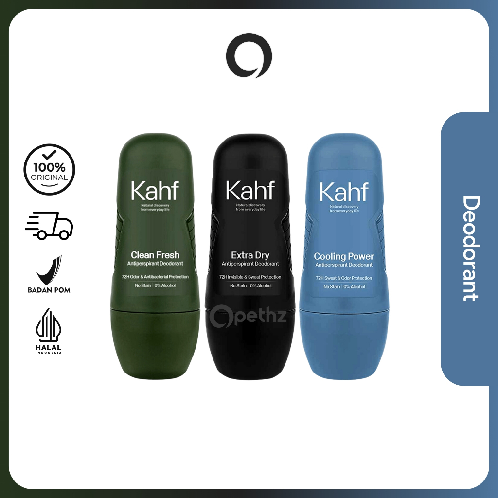 Jual KAHF Antiperspirant Deodorant Roll On 45ml - Clean Fresh | Cooling ...