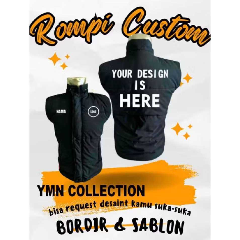 Jual ROMPI ANTI ANGIN GELEMBUNG COSTUM BORDIR ATAU SABLON SATUAN TEBAL ...