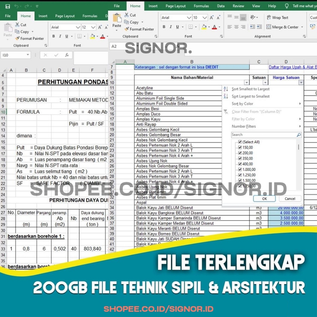 Jual [Q8497] ArchiData Kumpulan File Database Teknik Sipil Arsitektur & Proyek Kontruksi ...