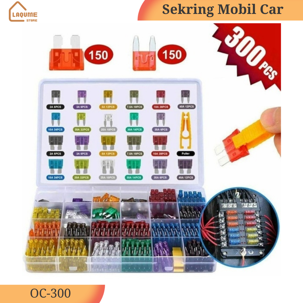 Jual Sekring Mobil Car Fuse Blade Medium with Box 300 PCS | Shopee ...