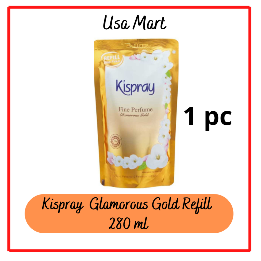 Jual ECER - Kispray Fine Perfume Glamorous Gold Refill 280ml | Shopee Indonesia