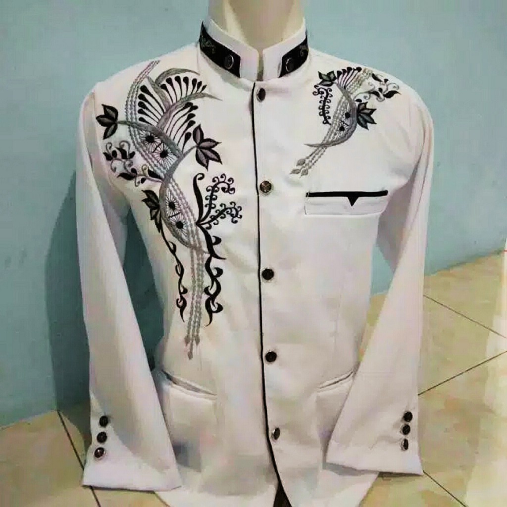 Jual Jasko / Jas Koko Pakaian Muslim Pria Lis Bordir / Jasko Lis Bordir ...