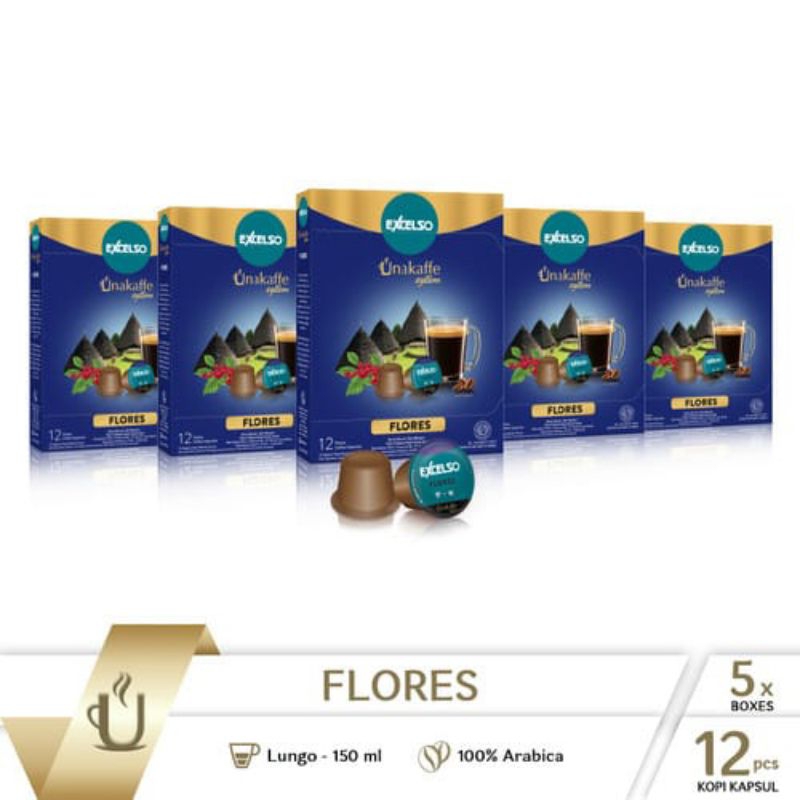 Jual EXCELSO Capsule Unakaffe FLORES Paket 5 Pack ( isi 5 pack ...