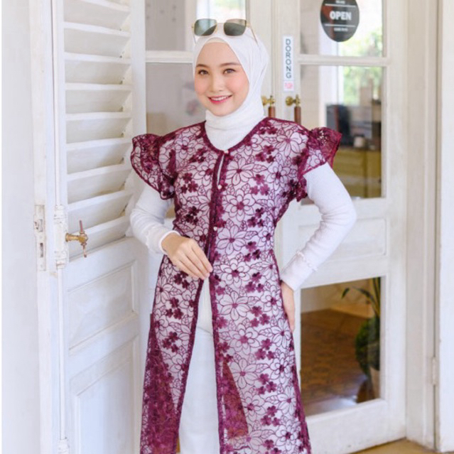 Jual Delova Wardrobe - OUTER JUWITA Brokat Modern Premium Sleeveless ...