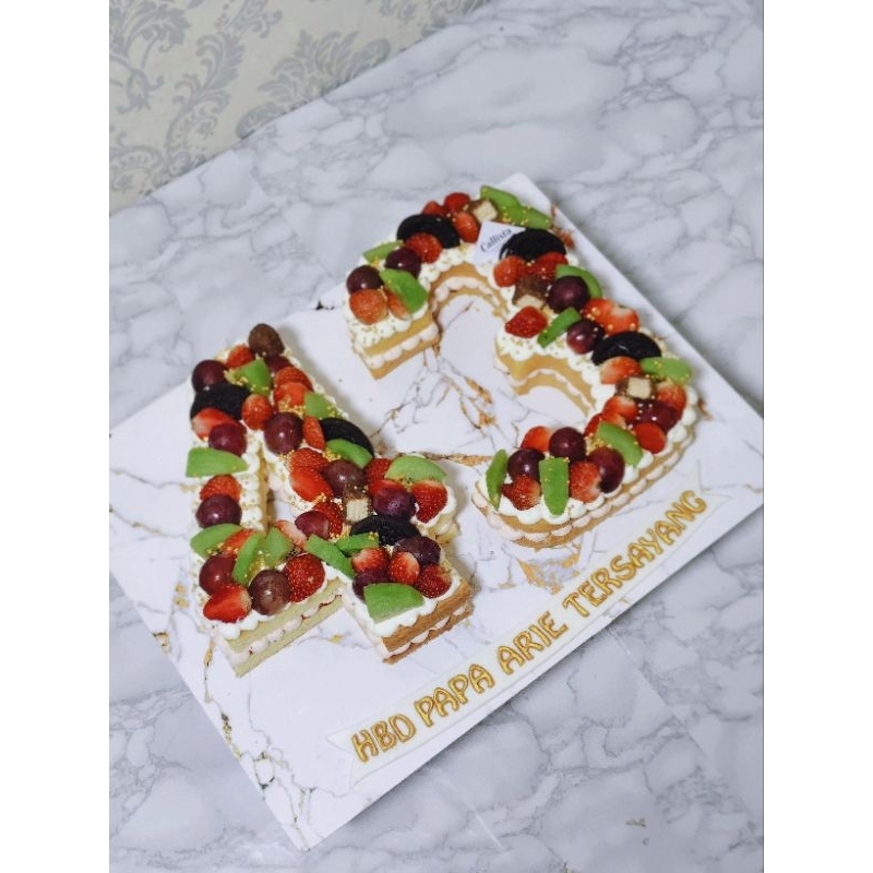 Jual Numbers Cake / Kue Ulang Tahun Angka/ Puding Angka / Letter Cake ...