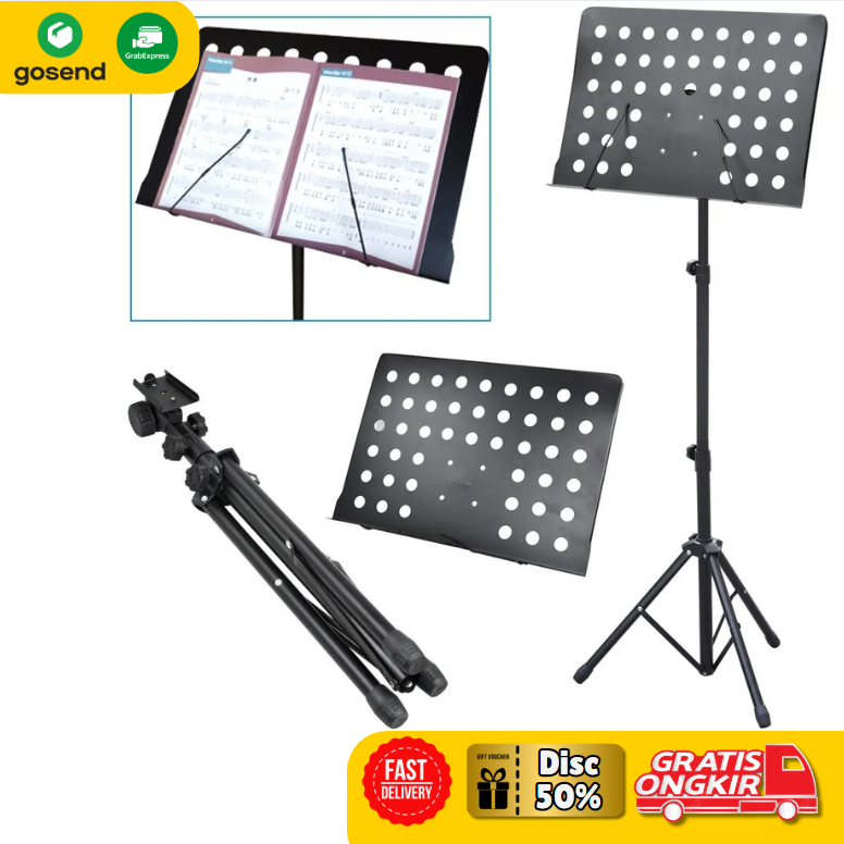 Jual Stand Partitur Musik Portable / Stand Lipat untuk Teks Lagu Pidato ...