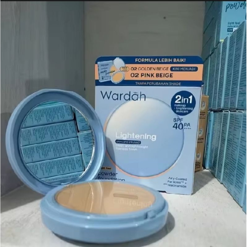 Jual PROMO BEDAK PADAT WARDAH KACA TWC KEMASAN BARU Two Way Cake Powder ...